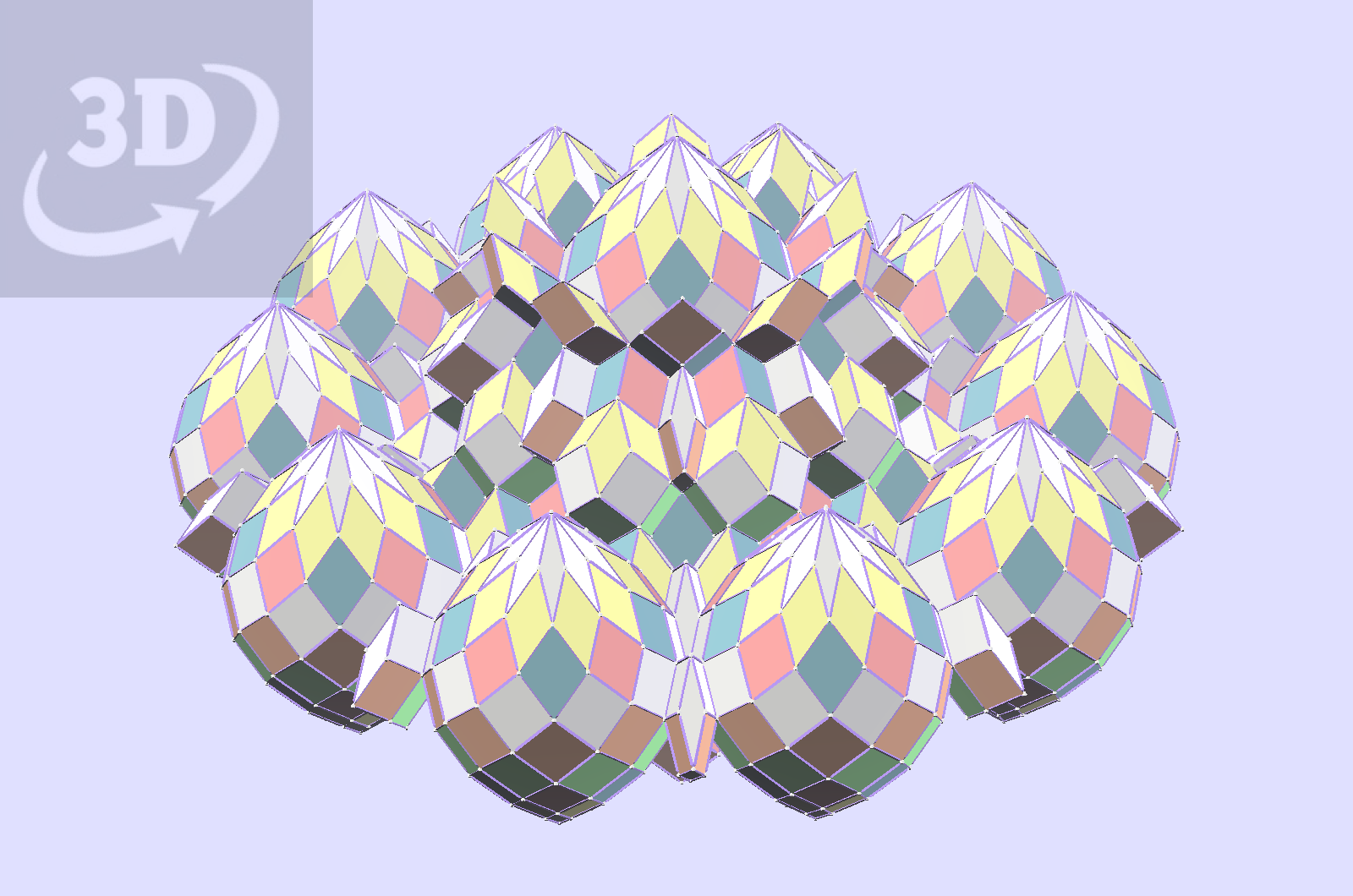 Arrays of Polar Enneacontahedra